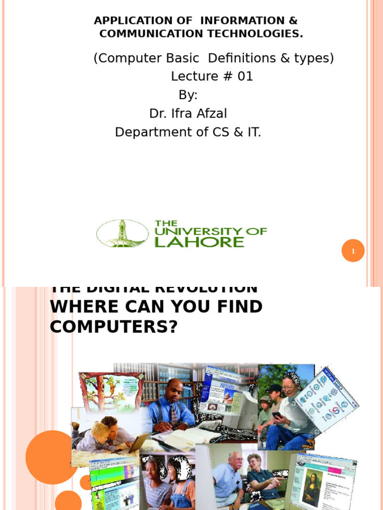 Aict Lecture 01 Computer Definitions And Basics Pdf Inputoutput 6014