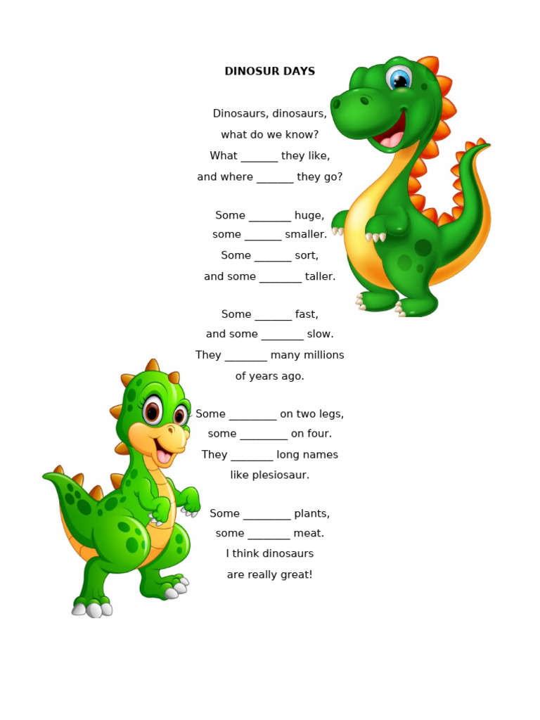 Dinosaur Days 1 | PDF