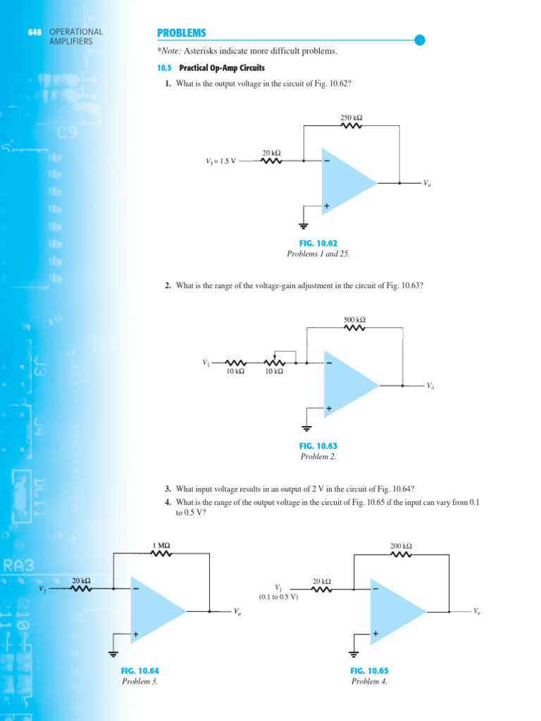 Opamp - Boylested Problems 1 | PDF | Operational Amplifier | Amplifier