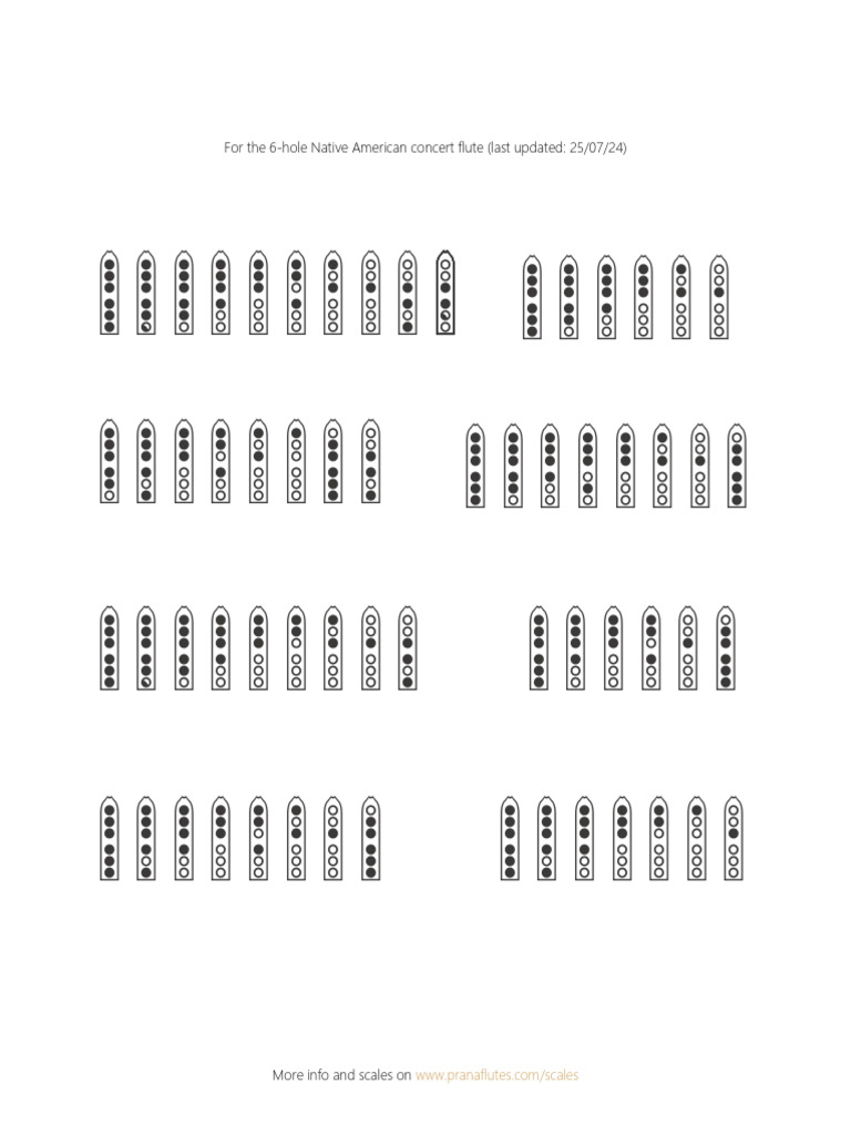 Flute Scale Types for Prana Flutes | PDF