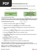 FEMA - Summary Notes | PDF | Reserve Bank Of India | Money