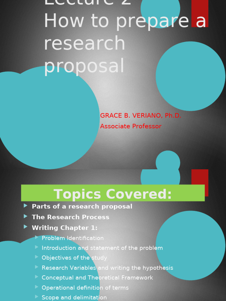 Lecture 2. How To Prepare A Research Proposal | PDF | Hypothesis | Theory