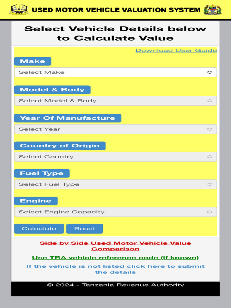 Used Motor Vehicle Valuation System - Used Motor Vehicle Valuation ...
