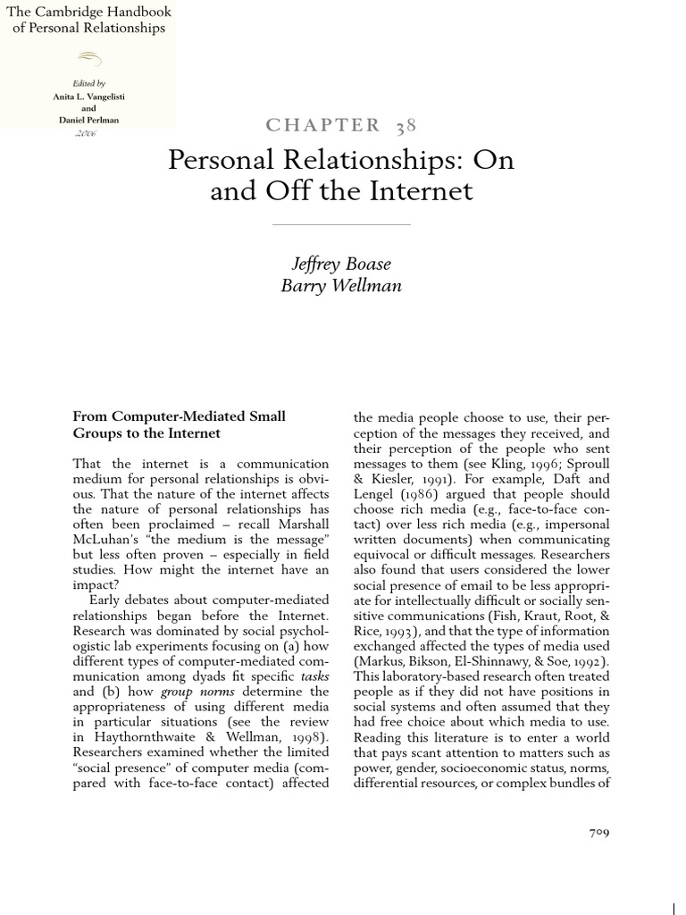 Anita L. Vangelisti, Daniel Perlman - The Cambridge Handbook of Personal Relationships ...