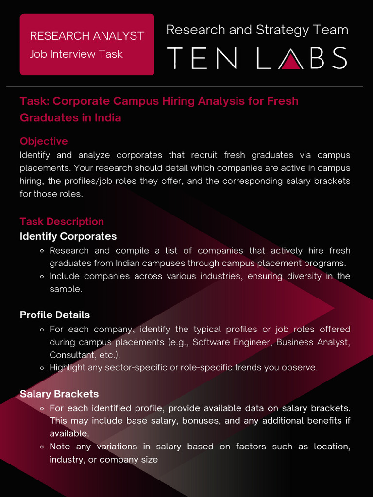 Job Interview Task | PDF | Data | Methodology