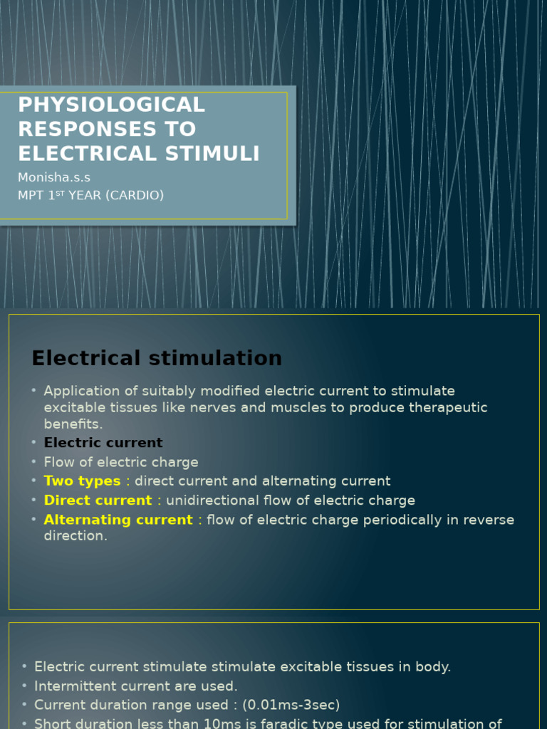 Physiological Effects of Electrical Stimuli New | PDF | Vasodilation ...