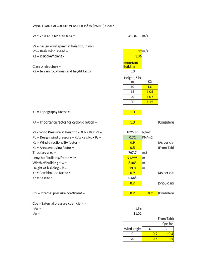 Wind Load Calculation | PDF | Meteorological Phenomena | Wound