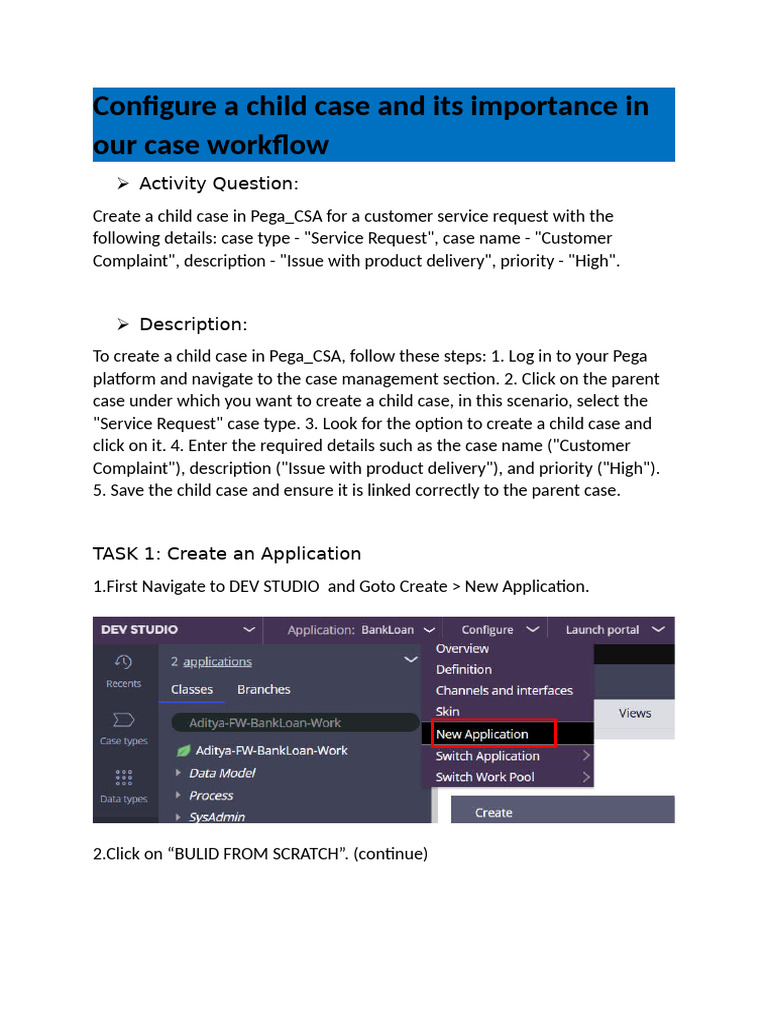 Creating Child Cases in Pega_CSA | PDF | Password | Cyberspace