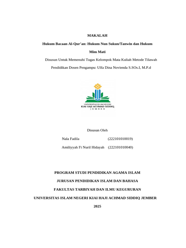 MAKALAH METODE TILAWAH KEL.2 | PDF