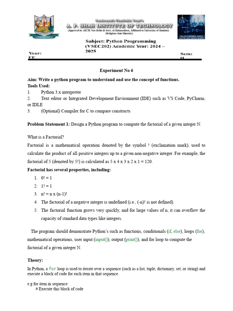 PPL Experiment No-6 | PDF