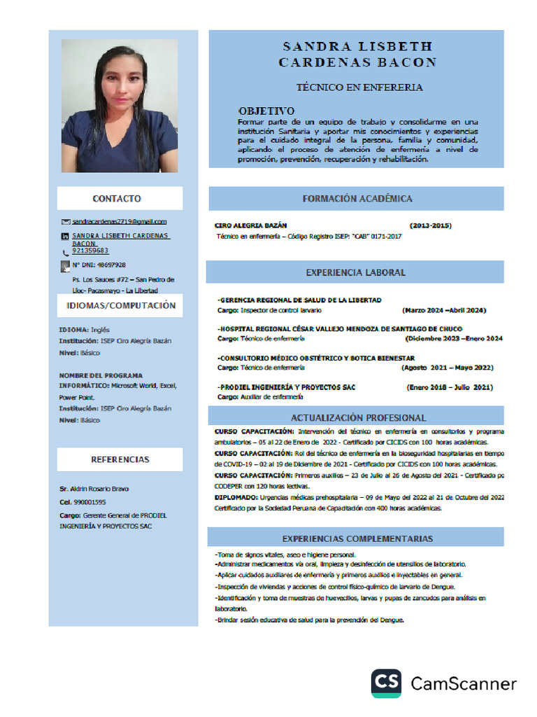 CV Sandra Cardenas | PDF