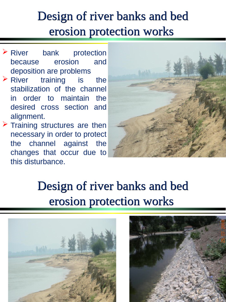 River Bank Erosion Protection Design | PDF | River | Fluvial Landforms
