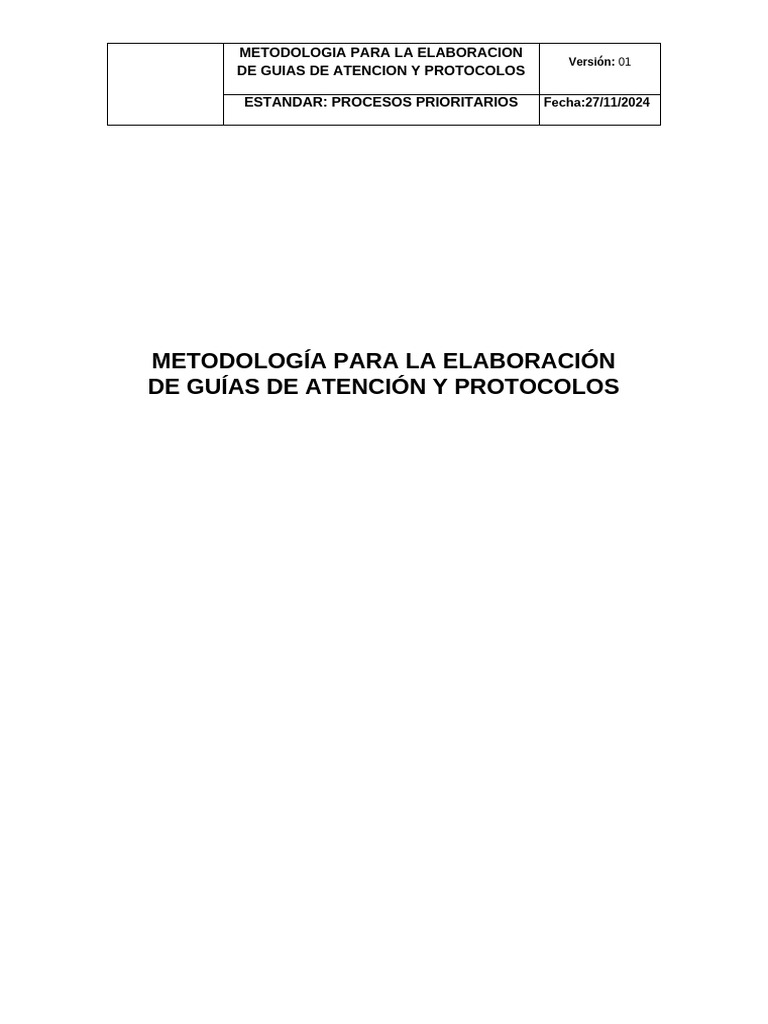 Metodologia para Elaborar Guias de Atencion | PDF | Evaluación