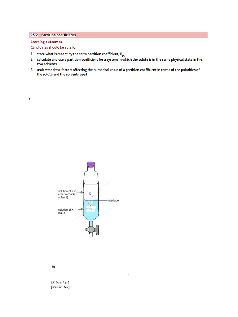 Understanding Partition Coefficients | PDF | Solvent | Solubility