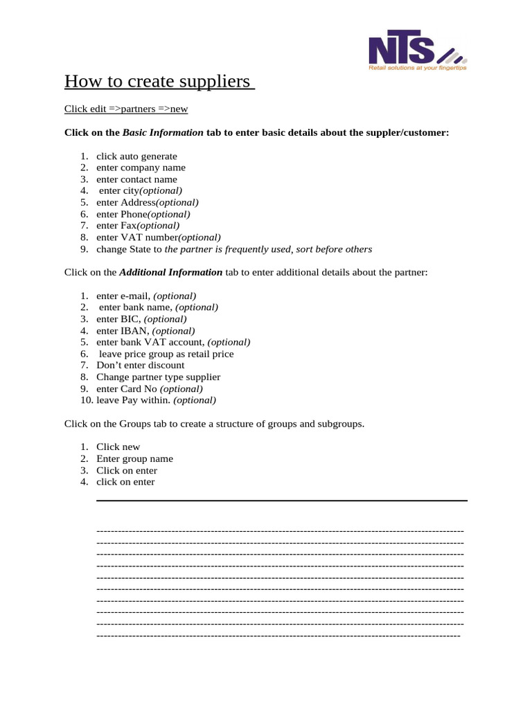 Supplier Creation Guide | PDF | Button (Computing) | Barcode