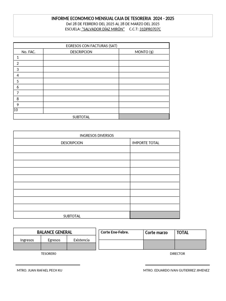CORTE DE CAJA FINAL. 2019-2020. MTRA CAROLINA._101848 | PDF