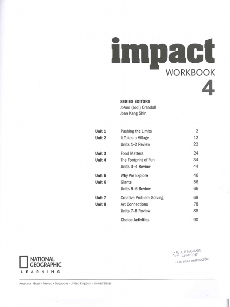 IMPACT 4 - Workbook | PDF
