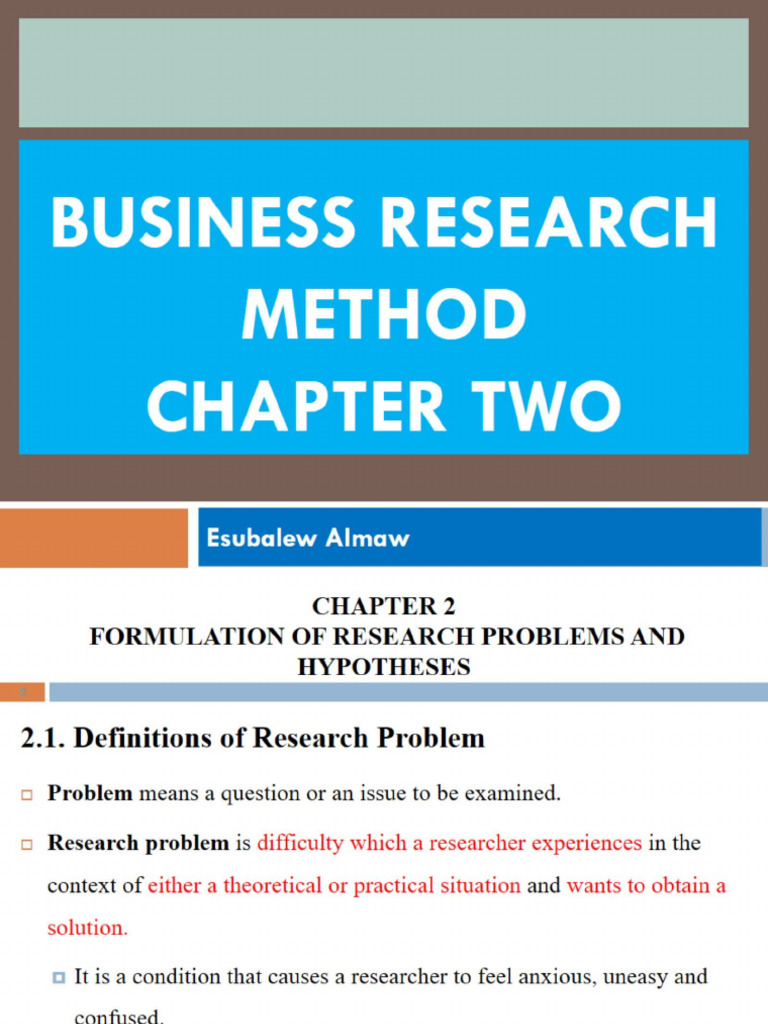 Research Method Chapter Two | PDF