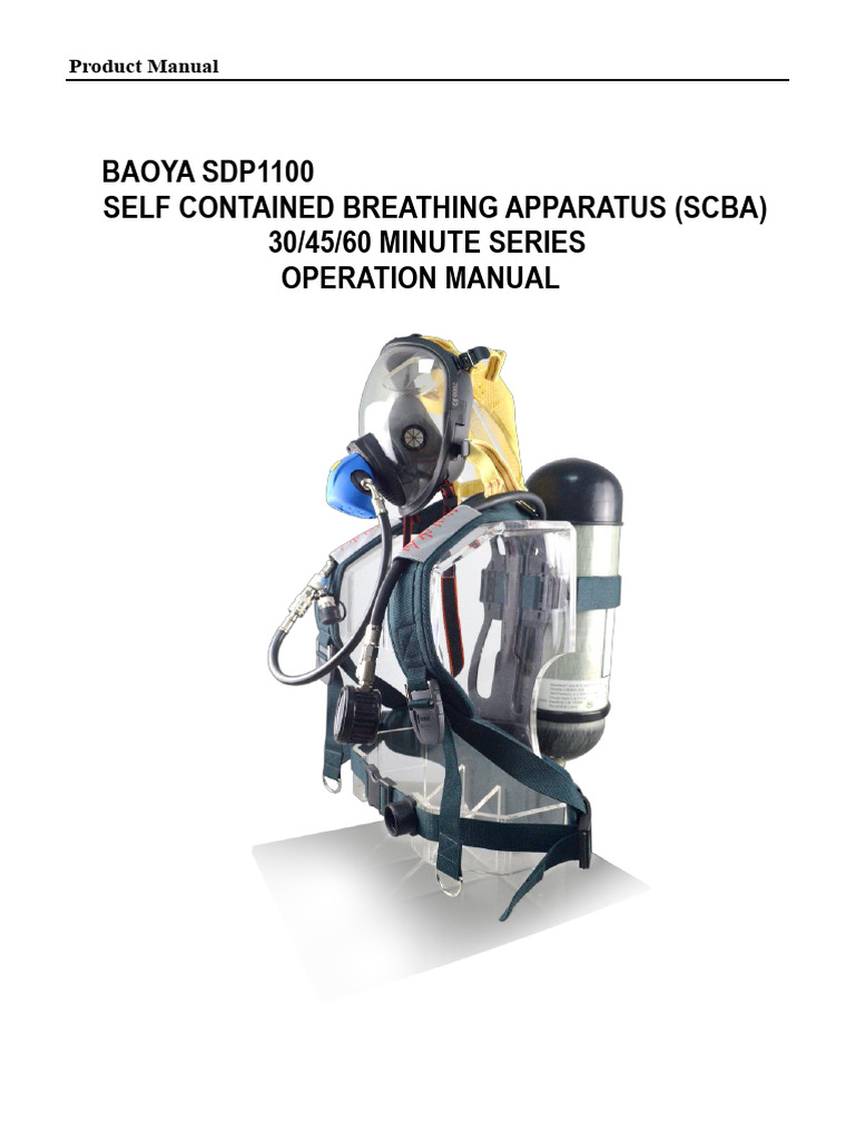 Baoya SCBA Users' Manual | PDF | Atmosphere Of Earth | Valve