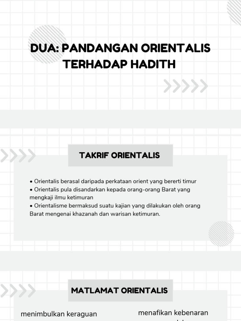 Pandangan Orientalis Terhadap Hadith PDF | PDF