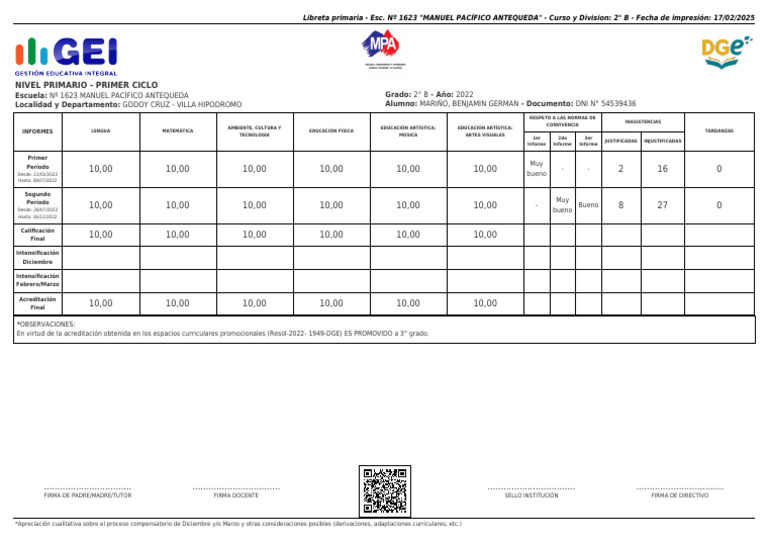 Libreta Primaria | PDF | Aprendizaje