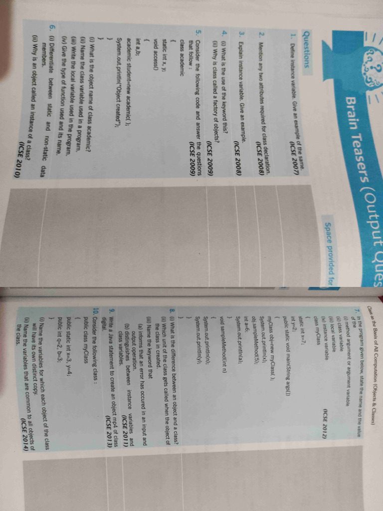 Output4 Object N Classes | PDF