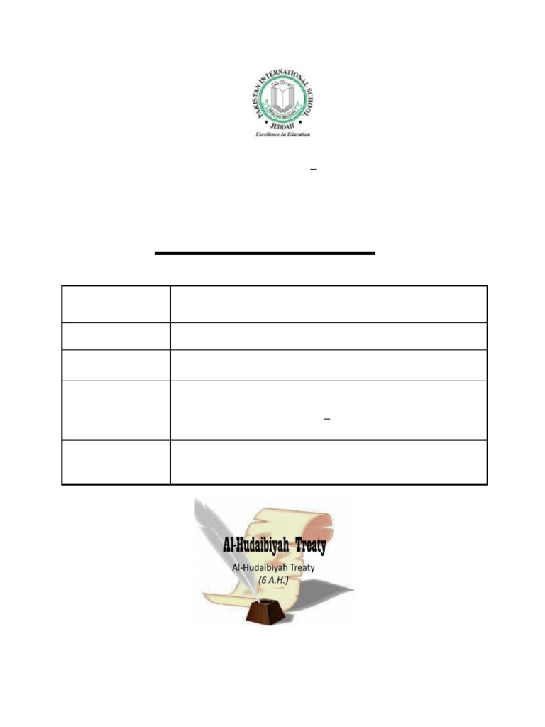 Treaty of Hudaibiyah Overview | PDF | Muhammad | Abrahamic Religions