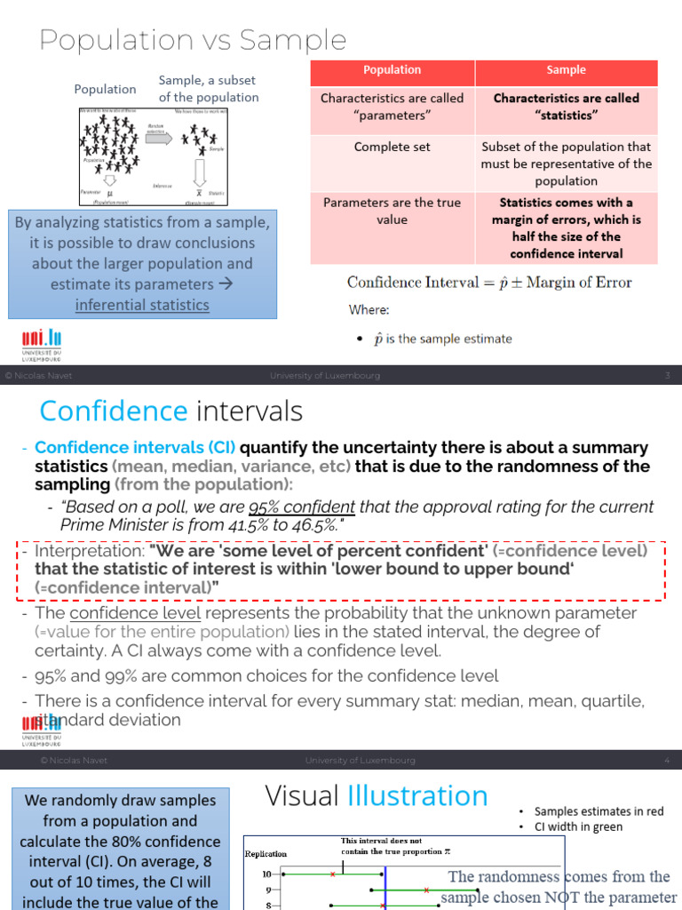 Lecture3 | PDF | Confidence Interval | Statistics