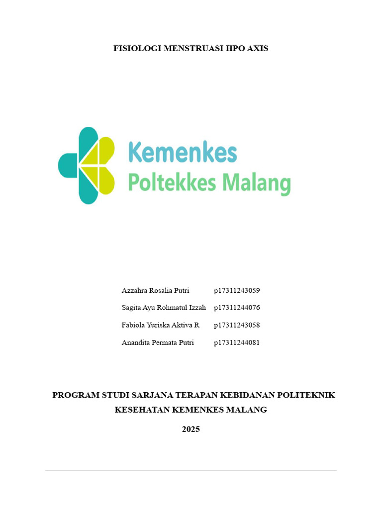 1B - Kelompok 5 - Fisiologi Menstruasi Hpo Axis | PDF