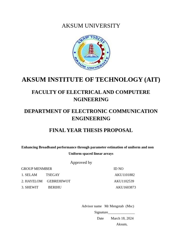 Hayelom Proposal New End | PDF | Antenna (Radio) | Mathematical ...