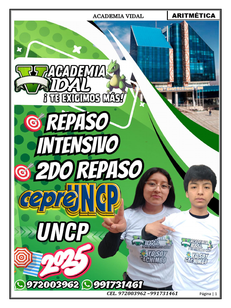 Repaso Ii de Aritmetica - Cepre e Intensivo - Vidal | PDF | Números ...