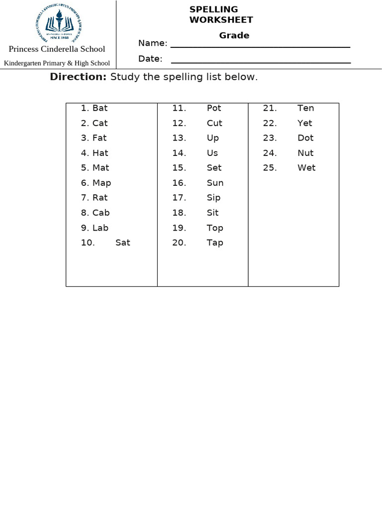GO9KMlPQrnD-SPELLING WORKSHEET - Attach | PDF