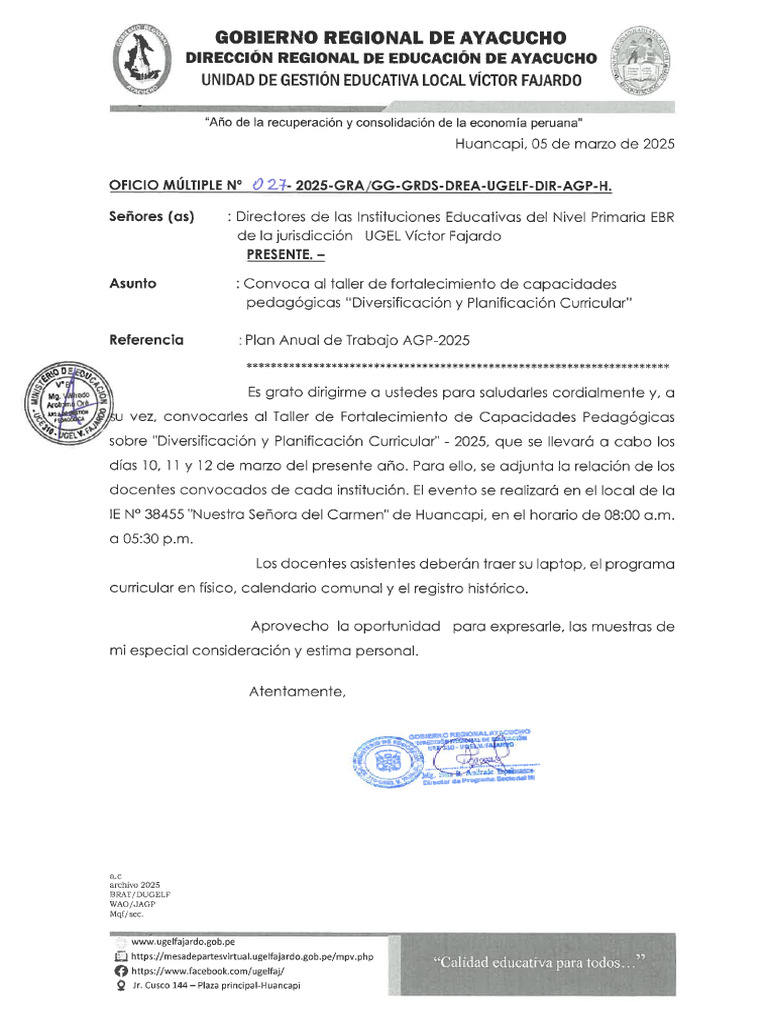 Oficio Mult. 027 | PDF