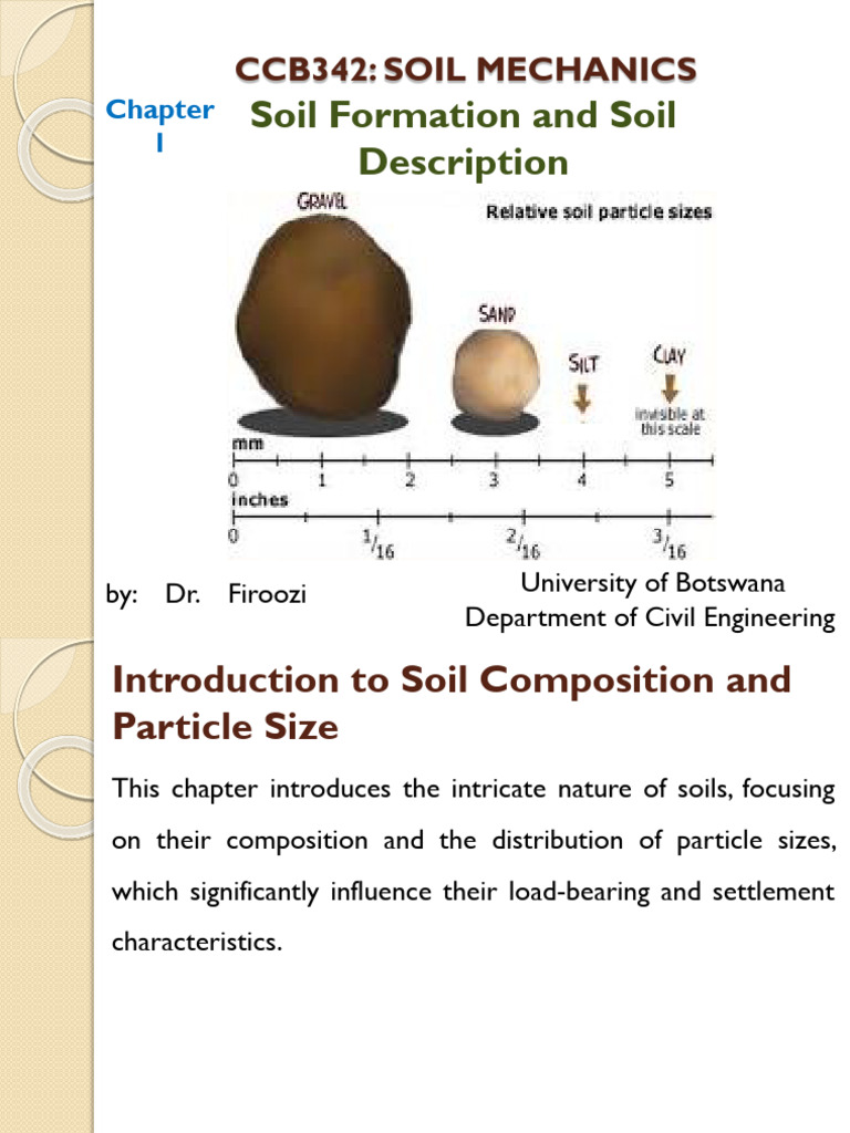 Class-Chapter 1 Soil Mechanics | PDF | Rock (Geology) | Soil