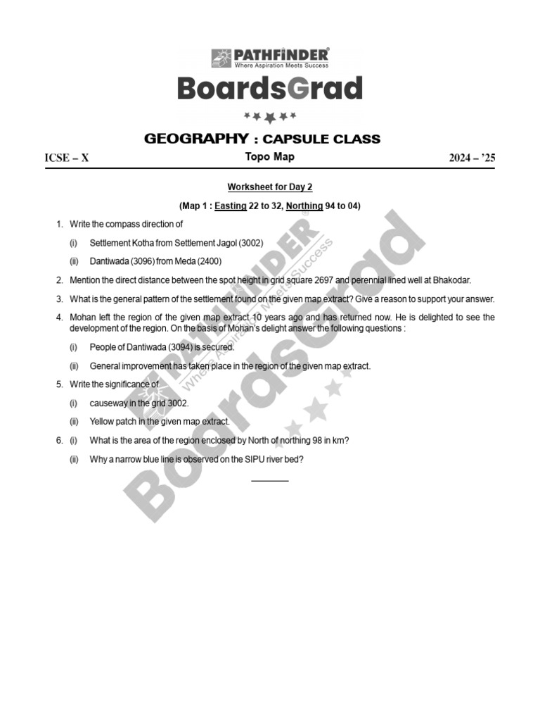 Cap Geog. Topo Day 2 - Map 1 - Student - 2024-'25 | PDF