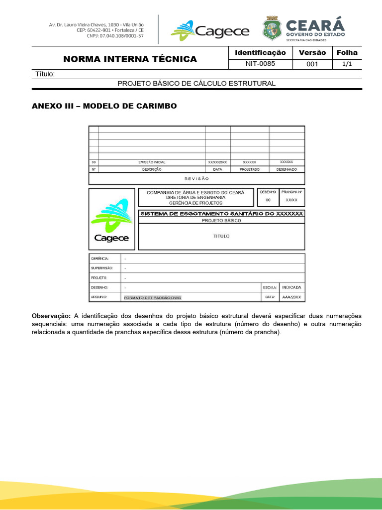 Nit-0085 - 01 - Nit-0085 - Anexo Iii - Modelo de Carimbo | PDF