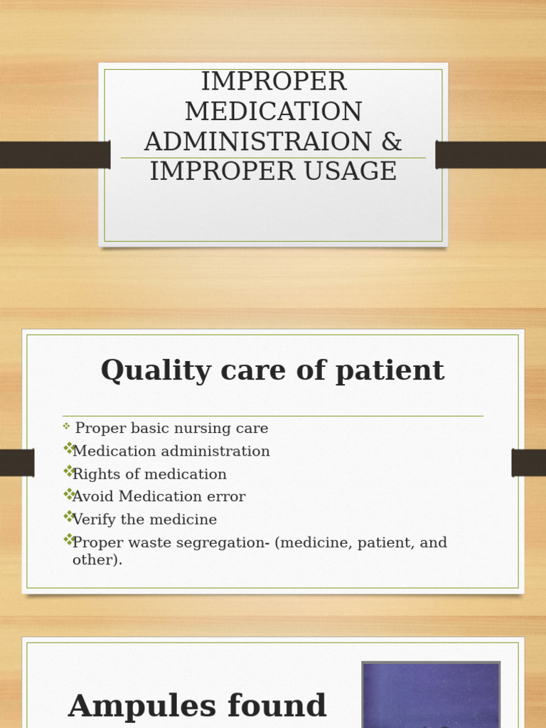 Medication Administraion - Waste | PDF