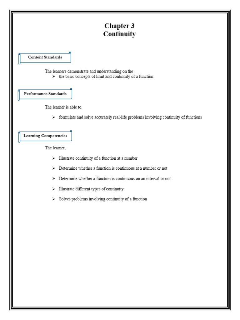 Chapter 3 Continuity | PDF