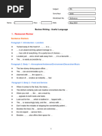 Writing Effective Restaurant Reviews | PDF | Cooking, Food & Wine