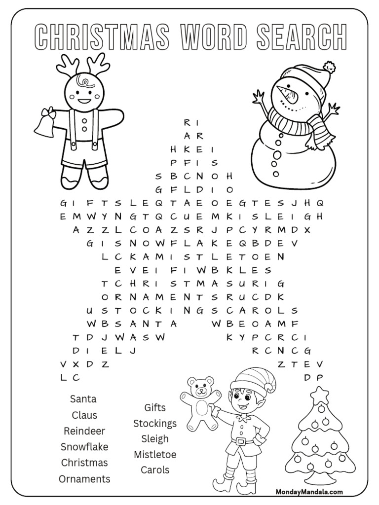 Fun Star Shaped Christmas Word Search | PDF