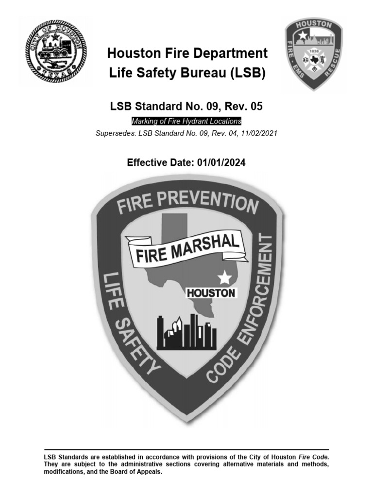 2023, LSB Standard No. 09 - Marking of Fire Hydrant Locations | PDF ...