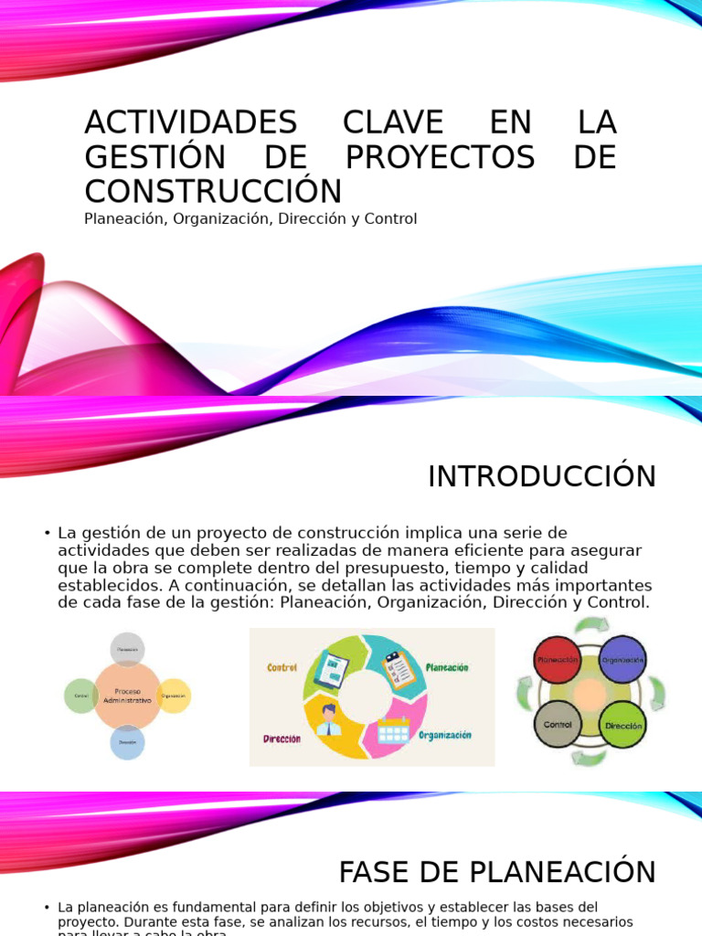 Actividades Clave en la Gestión de Proyectos de | PDF | Planificación | Gestión de proyectos