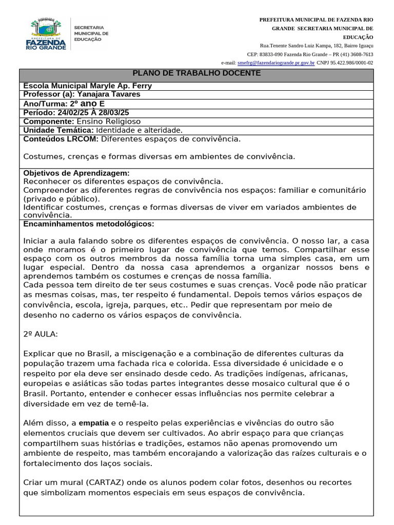 PTD_2º ANO | PDF | Números | Família