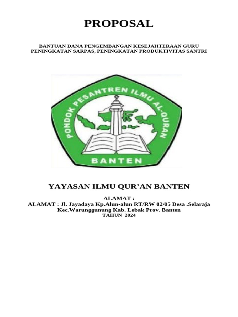 PROPOSAL ILMU AL QURAN BANTEN | PDF