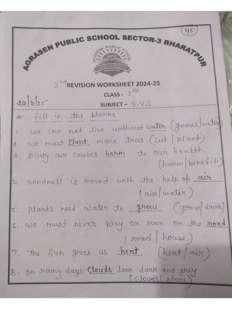 Solution of Revision Worksheet 2 and 3 | PDF