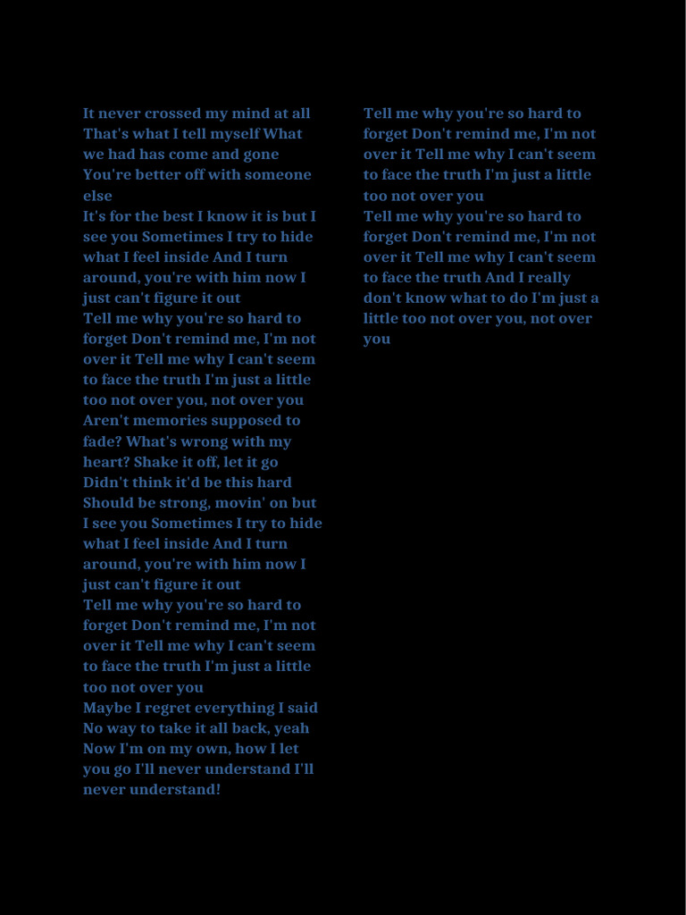 Not Over You: A Heartfelt Reflection | PDF