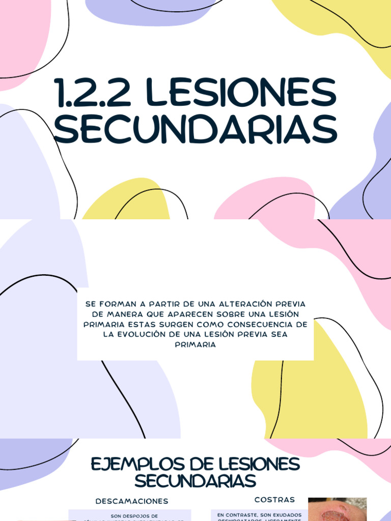 1.2.2 LESIONES Secundarias | PDF | Diagnostico medico | Piel