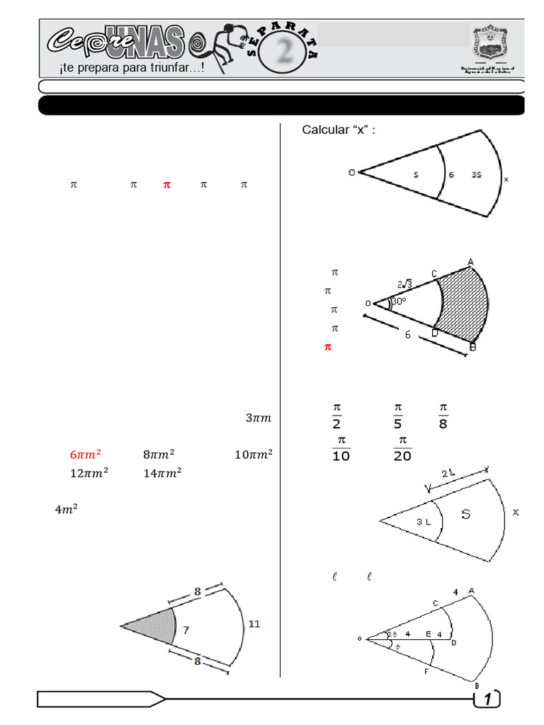 Trigo 2 - Sector Circular Respuestas | PDF | Geometría triangular | Geometría Elemental
