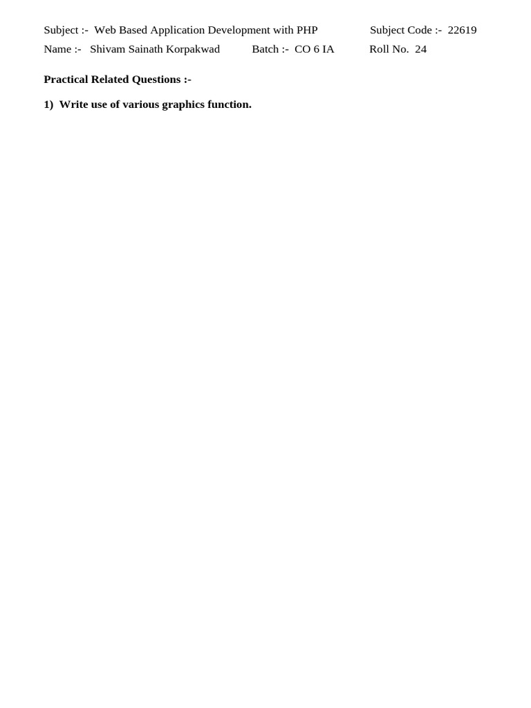 Practical 7 (A) | PDF