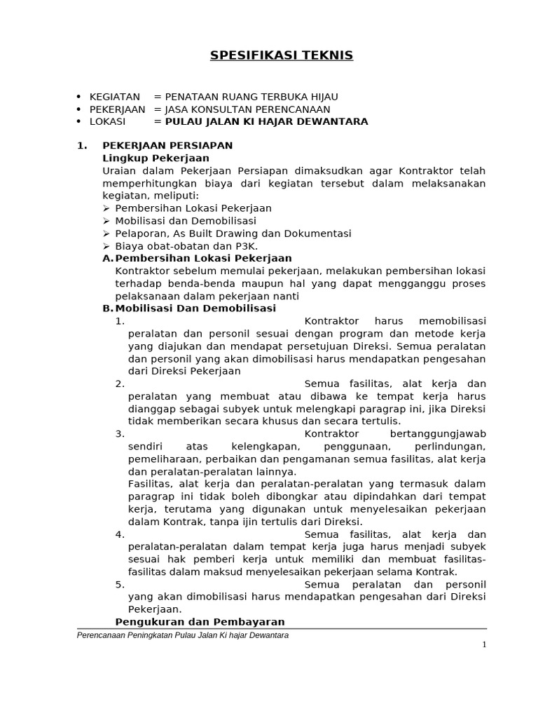 Spektek Pulau Jalan Ki Hajar Dewantara | PDF